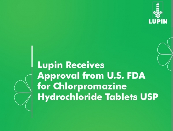Lupin Receives Approval from U.S. FDA for Chlorpromazine Hydrochloride ...